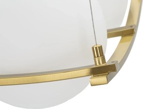 Závěsný lustr Japany 45 cm zlatý/bílý