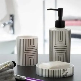 Spirella GRAPHIC dávkovač mýdla bílo-černý / polresin / 380 ml