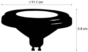 Sada 5 LED žárovek GU10 AR111 8W 750 lm 3000K