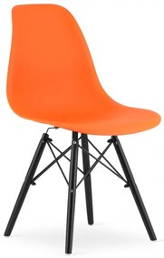 Set jídelních židlí OSAKA oranžové (černé nohy) 4ks