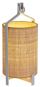 Stolní či podlahová designová lampička Fanal Table / Floor Barevná varianta: Bílá / Rafia, Rozměr: ø160 mm x 335 mm