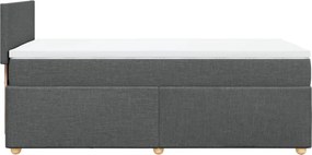 Box spring postel s matrací tmavě šedá 80 x 200 cm textil 3288801