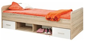 Jednolůžková postel 90 cm Ericus- Typ 04 Bílá. 779573