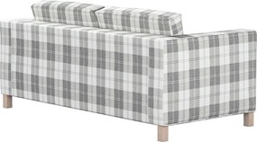Potah na pohovku IKEA  Karlanda rozkládací, krátký barva šedá látka pletený vzor, vzorované