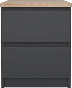 FALCO Noční stolek Simplicity 230 šedá/jackson hickory