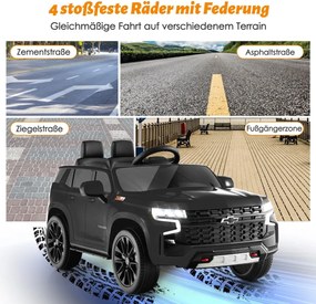 Costway Dětské elektrické auto Chevrolet s 2,4 G dálkovým ovládáním a – černý