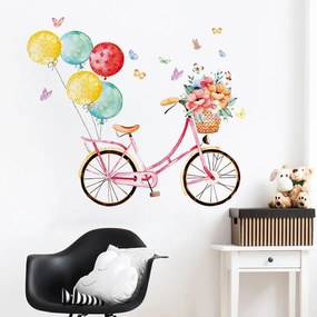 Samolepka na zeď "Kolo s balony" 86x100 cm