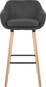 Barová židle Grant látka – tmavě šedá