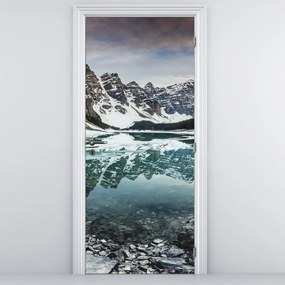 Fototapeta na dveře - Jezero v zimě (95x205cm)