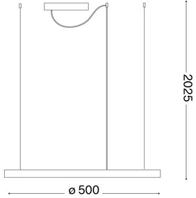 Ideal Lux - LED Stm lustr na lanku ORACLE S LED/28W/230V 4000K pr. 50 cm bílá