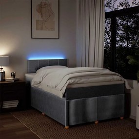 Box spring postel s matrací světle šedá 120 x 200 cm textil 3289723