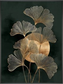 Tištěný obraz s rámem 60x80 cm Gold Ginkgo – Styler