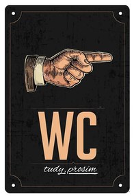 Retro plechové cedule Plechová cedule WC BU20031