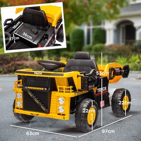 AIYAPLAY Elektrický traktor s lopatou a s funkcí MP3