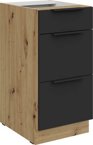 Kuchyňská linka ARIA ac | 255 cm | UNI dvířka | artisan/černá