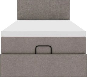 Osmanský rám postele s matrací taupe 90x190cm textil 3311342