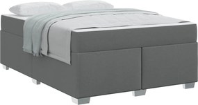 Rám postele s matrací Tmavě šedá 160 x 200 cm textil 3399195