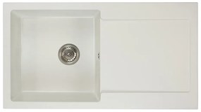 Kuchyňský dřez Adaxa (bílá) (bez otvoru pro baterii) (P). 1065953