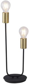 Rabalux LANNY stolní lampička E27, 2x15W, černá a zlatá