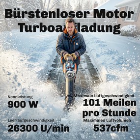 Outsunny Aku vysavač listí 20V bezdrátový vysavač listí s 2×4,0Ah akumulátory a nabíječkou Turbo-Boost, rychlost foukání 162,7 km/h