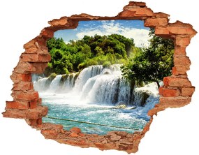 Wallmuralia Nálepka fototapeta 3D výhled Vodopád Krka 90x70 cm