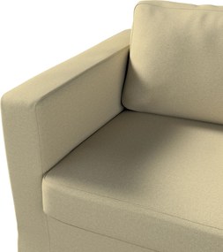 Potah na pohovku IKEA  Karlstad 3-místná, nerozkládací, dlouhý barva zelená látka pletený vzor