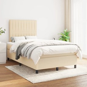 vidaXL Box spring postel s matrací 120x200 cm textil [3141921] Barva: Tmavě šedá