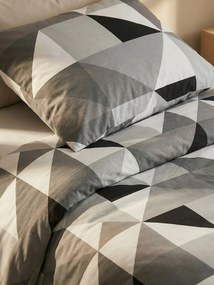 Sinsay - Bavlněné povlečení s geometrickým vzorem - černá