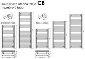 ELVL Bitherm elektrický radiátor CB.E 600 x 1118 mm Chrom ELVL0360