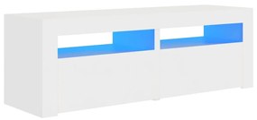 vidaXL TV skříňka s LED osvětlením bílá 120 x 35 x 40 cm