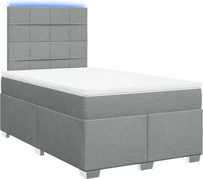 Box spring postel s matrací světle šedá 120 x 200 cm textil 3292755