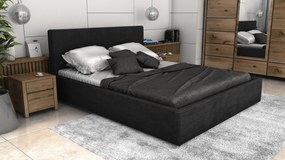Postel LINCOLN 120x200 černá s úložným prostorem