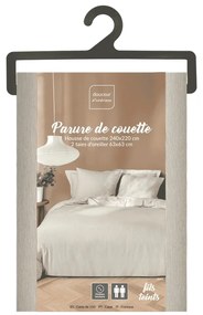 Béžové povlečení na dvoulůžko/prodloužené z mikrovlákna 240x220 cm Azura – douceur d'intérieur