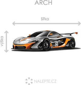 McLaren P1 GTR samolepka na zeď 47 x 15 cm