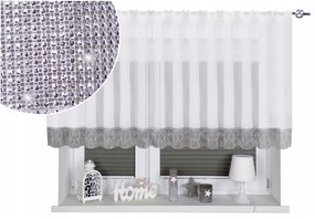 F.Tvoje  Hotová voálová záclona s imitovanými zirkony New York různé rozměry bílá Rozměr: 120x300cm