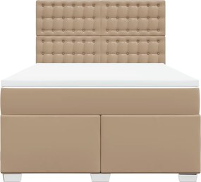 Box spring postel s matrací cappuccino 160x200 cm umělá kůže 3290731