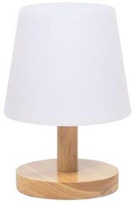 OnaDnes -20% Bílá plastová zahradní stolní LED lampa Kave Home Ambar