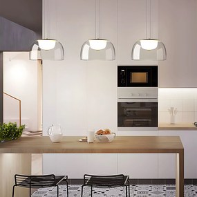 Závěsný LED lustr APP1690-1PC B čirý/neutrální bílá