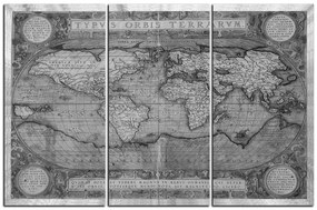 Obraz na plátně - Starožitný mapa světa 1102QB (135x90 cm)