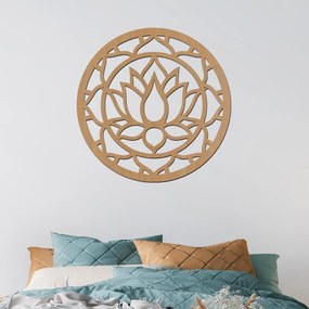 dřevo života Dřevěný obraz LOTUS MANDALA Zvolte barvu dekoru: Buk, Rozměry šxv (cm): 40x40