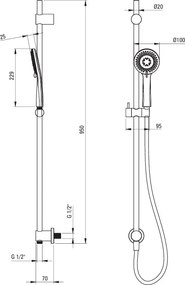 Deante Arnika, sprchová souprava, 3-funkční, podomítkové připojení, bronzová, DEA-NQA_C61K