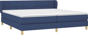 Box spring postel s matrací modrá 200x200 cm textil 3126835