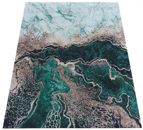 Moderní kusový koberec protiskluzový Horeca-New 111 Abstraktní zelený Rozměr: 60x100 cm