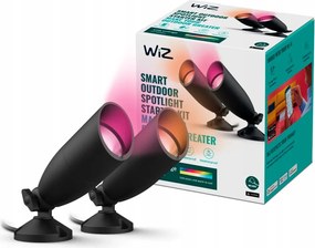 2x Led zapichovací reflektorová zahradní lampa IP65 Vzduchotěsná Rgb Smart WiFi WiZ