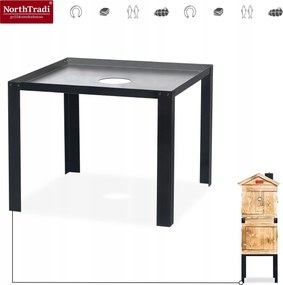 TRENDIE Udírna XXL dřevěná s kovovým komínem
