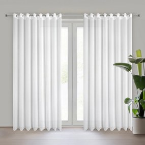 ZÁCLONA NA KROUŽCÍCH TIRSA 300 CM X 250 CM CM BÍLÁ