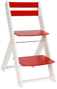 WOOD PARTNER Rostoucí židle Vendy bílá/červená