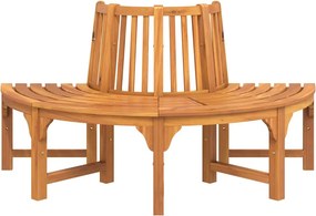 Půlkruhová lavice kolem stromu Ø 160 cm masivní eukalyptus 319423