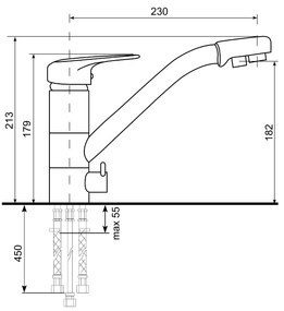 ULGRAN Dřezová baterie stojánková U-010 Barva: šedá,