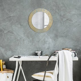 Kulaté dekorativní zrcadlo Textura zlatého filmu fi 50 cm